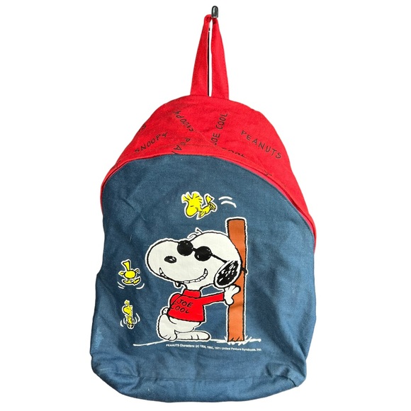 Peanuts | Bags | Vintage Joe Cool Snoopy Backpack | Poshmark